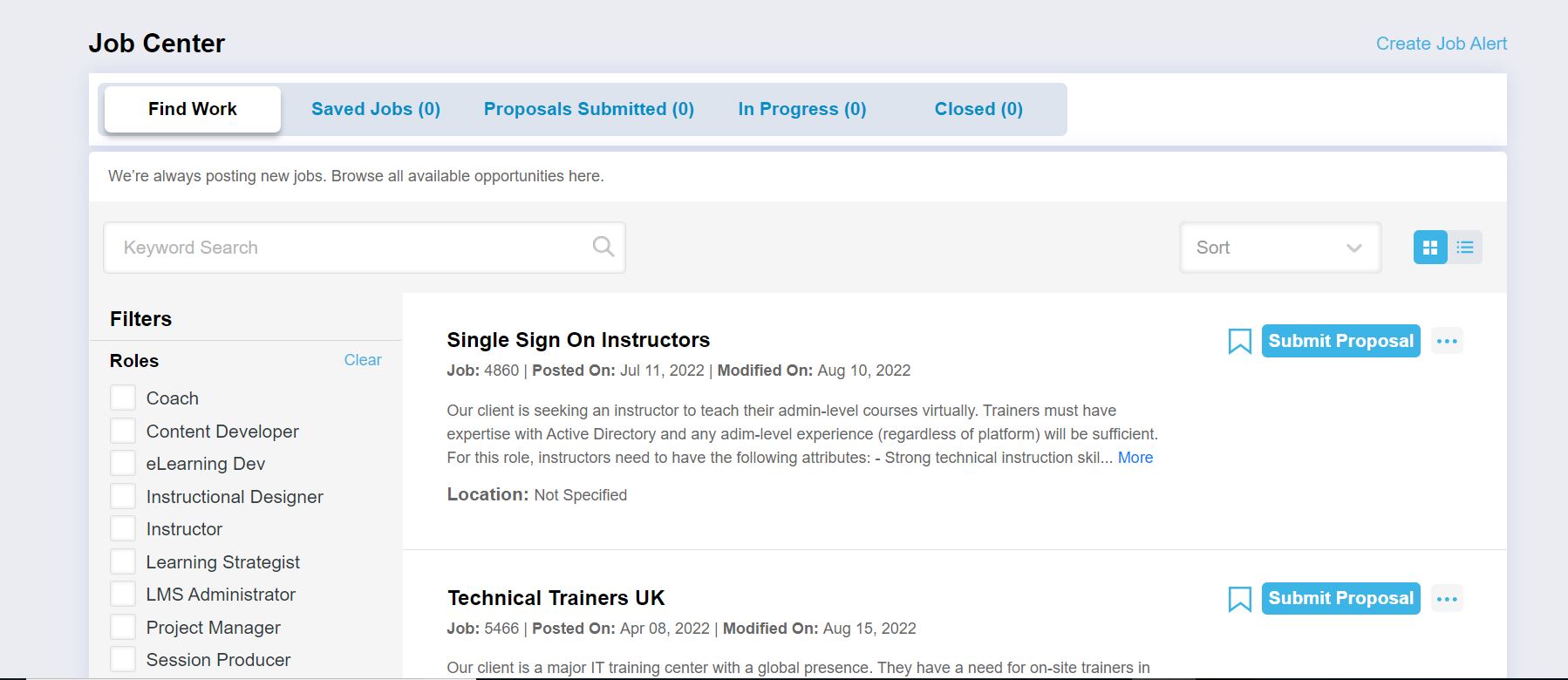 TTA Connect Help Center - Using the Job Center - TTA Connect Help Center