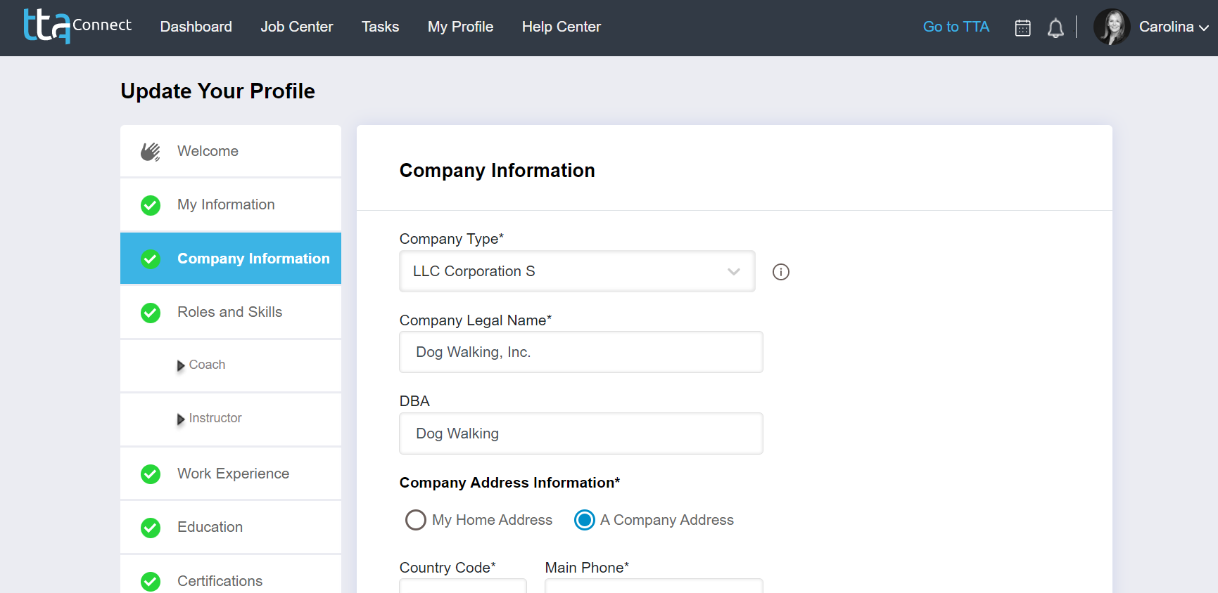 TTA Connect Help Center - Company Information - TTA Connect Help Center