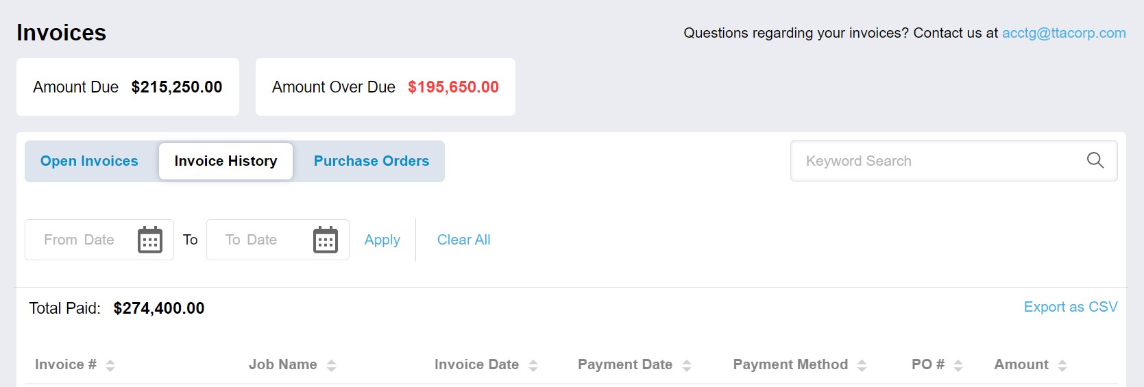 TTA Connect Help Center - Invoices - TTA Connect Help Center